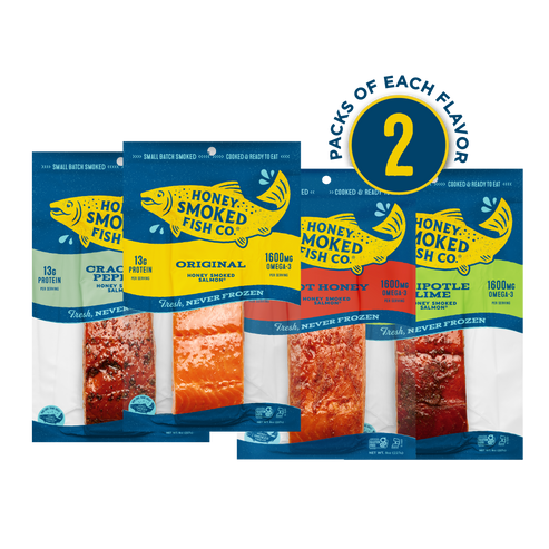Variety Pack — Eight Packages of 8oz Fillets – Honey Smoked Fish Co.